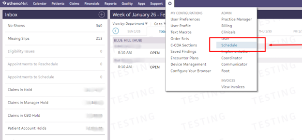 3. Set up appointments types – ER Express Client Resources